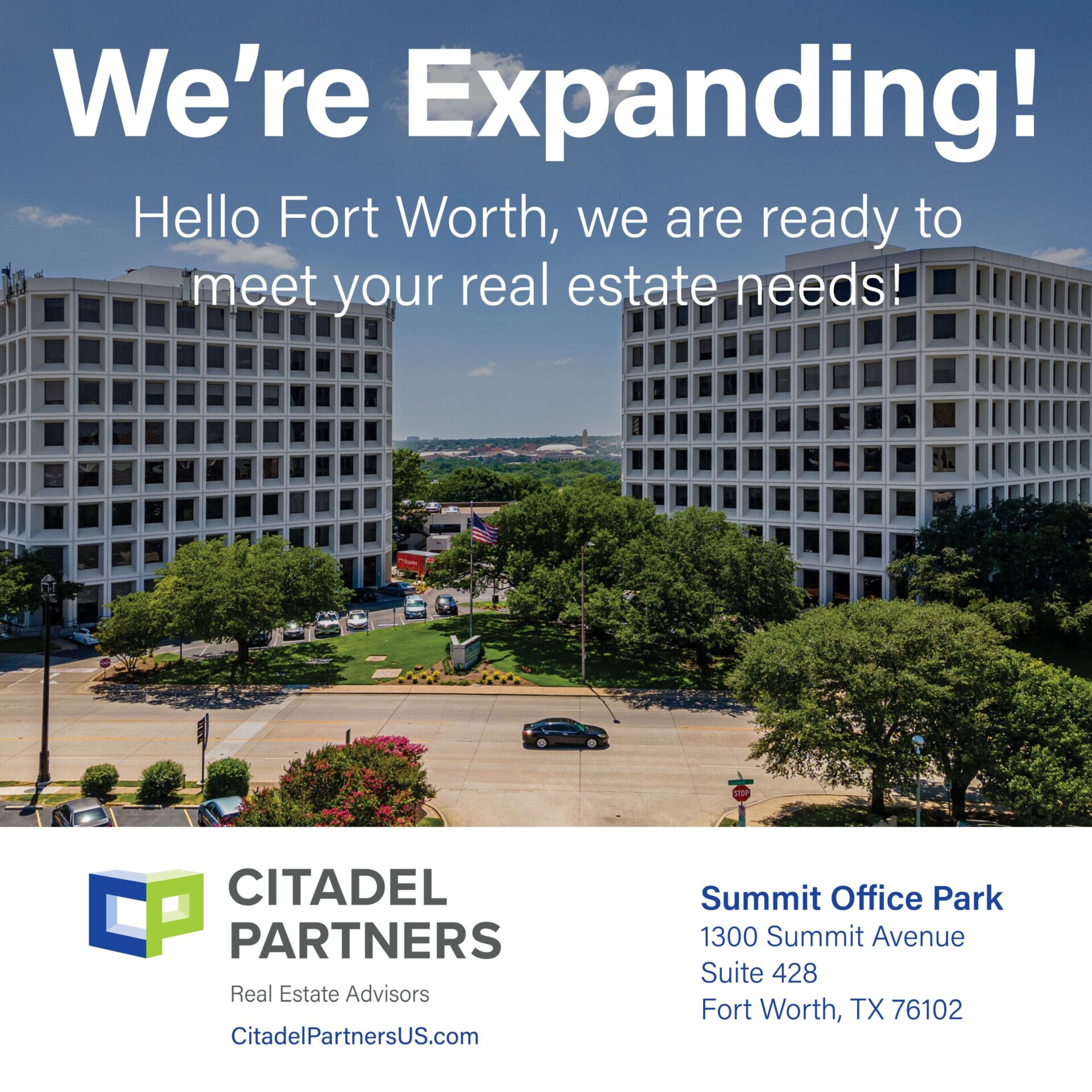 Hello Fort Worth! We’re Expanding! – Citadel Partners, LLC.